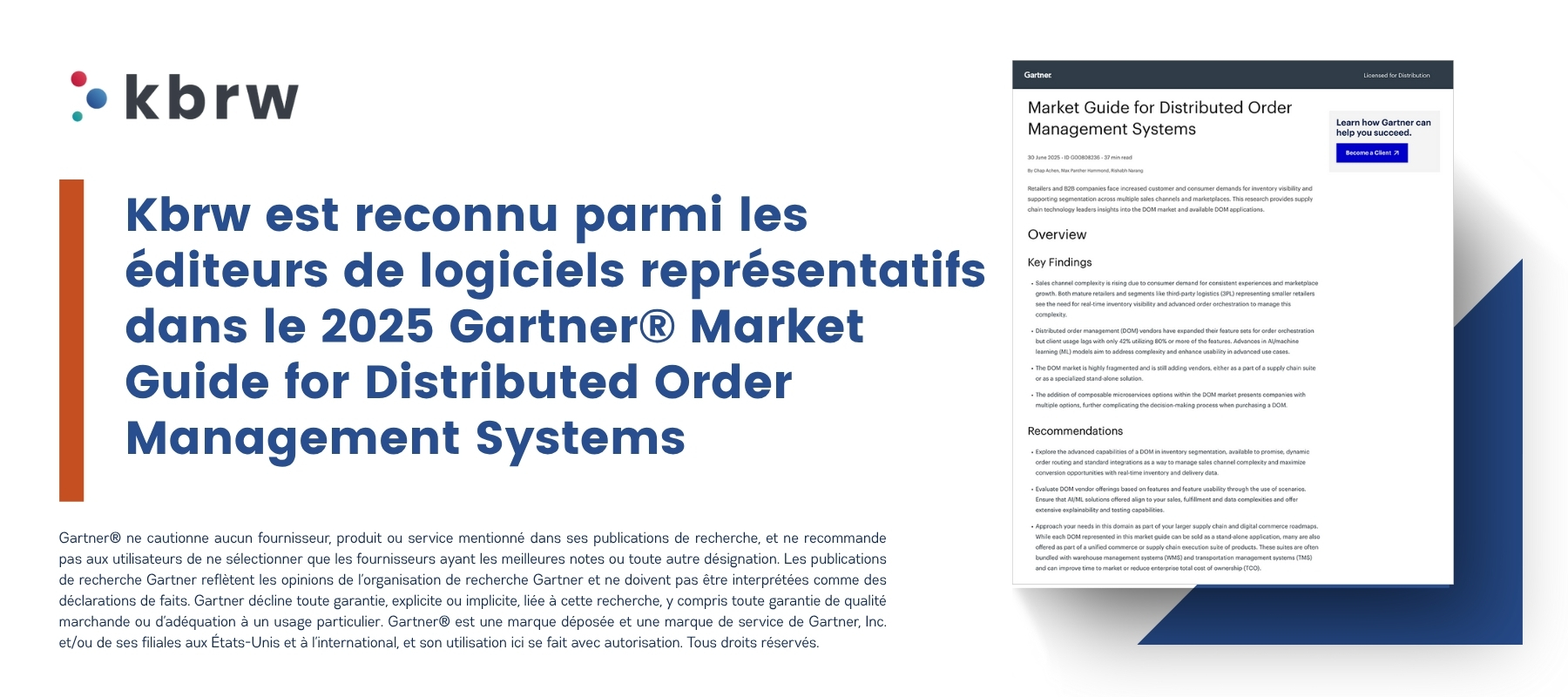 Gartner® Market Guide 2025 for Distributed OMS - Rapport - Kbrw